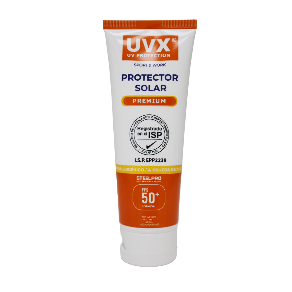 Crema Protección Solar UVX 120 Grs. Premium – Safety Store